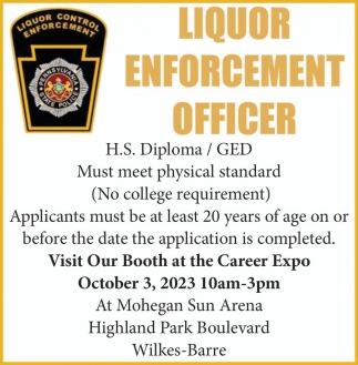 Liquor Enforcement Officer, Liquor Control Enforcement