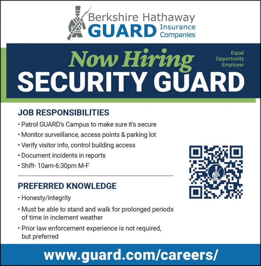 Security Guard, Berkshire Hathaway Guard Insurance Companies, Wilkes ...