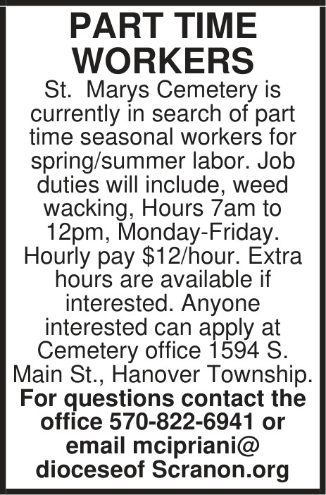 Seasonal Workers, St. Mary's Cemetery