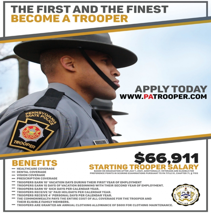 Trooper, Pennsylvania State Police Academy, Wilkes Barre, PA